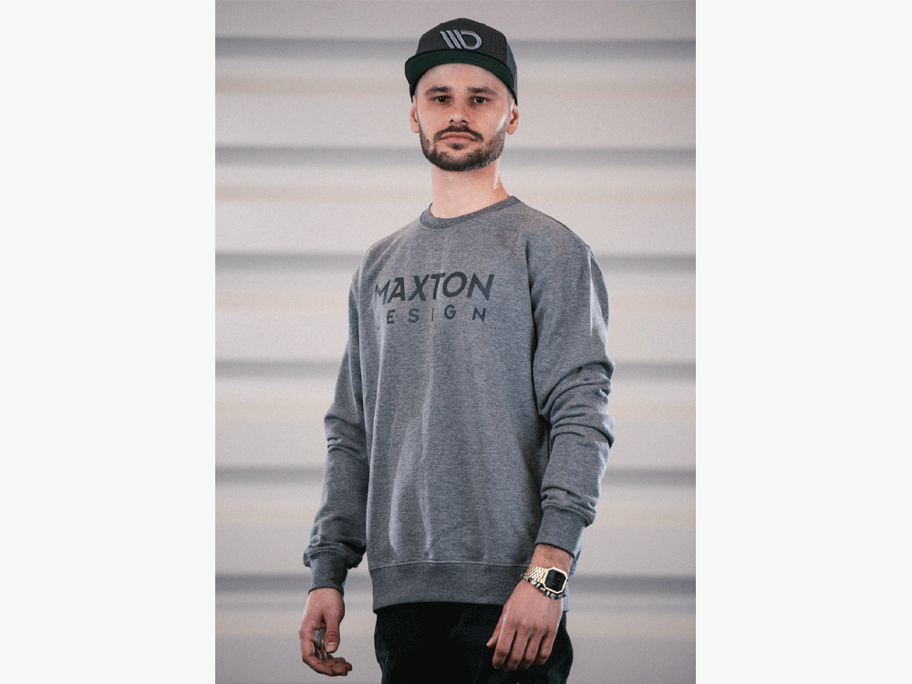 Classic Jumper Mens - Grey - Maxton Design Ireland