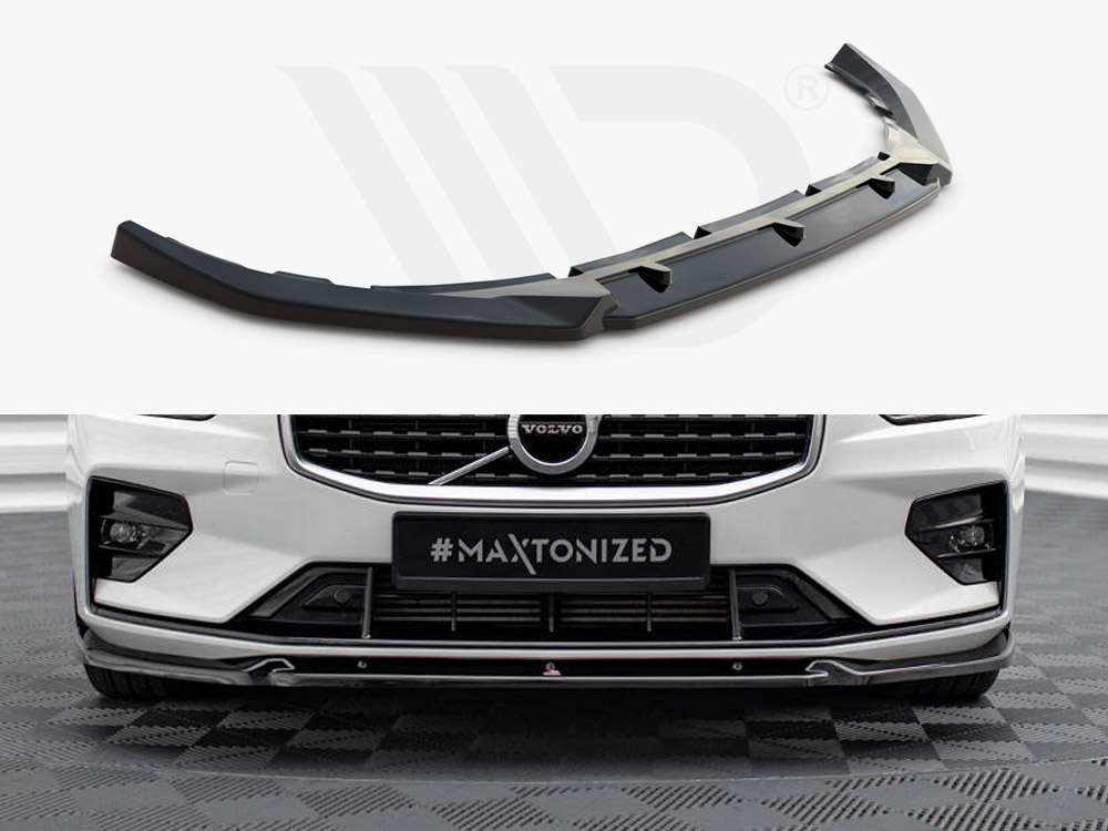 Front Splitter V.1 Volvo S60 / V60 R-Design Mk3 - Carbon Look - Maxton ...