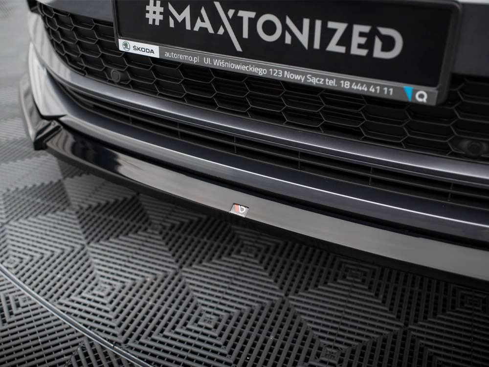 Front Splitter V.1 Skoda Kodiaq Sportline Mk1 Facelift - Maxton Design ...