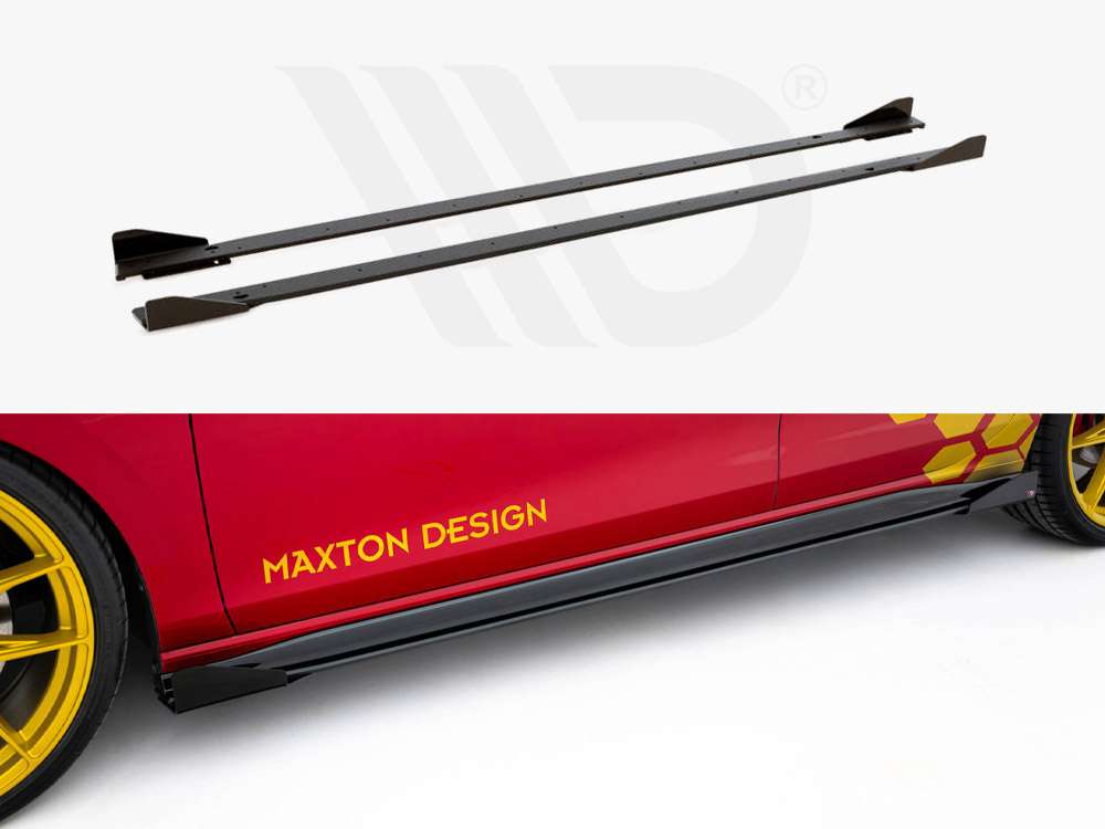 Street PRO Side Skirts Diffusers + Flaps Volkswagen Golf GTI Clubsport ...